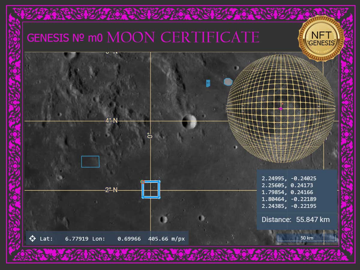 NFT Moon certificates - NFT MOON-Metaverse (buy a plot on the moon)