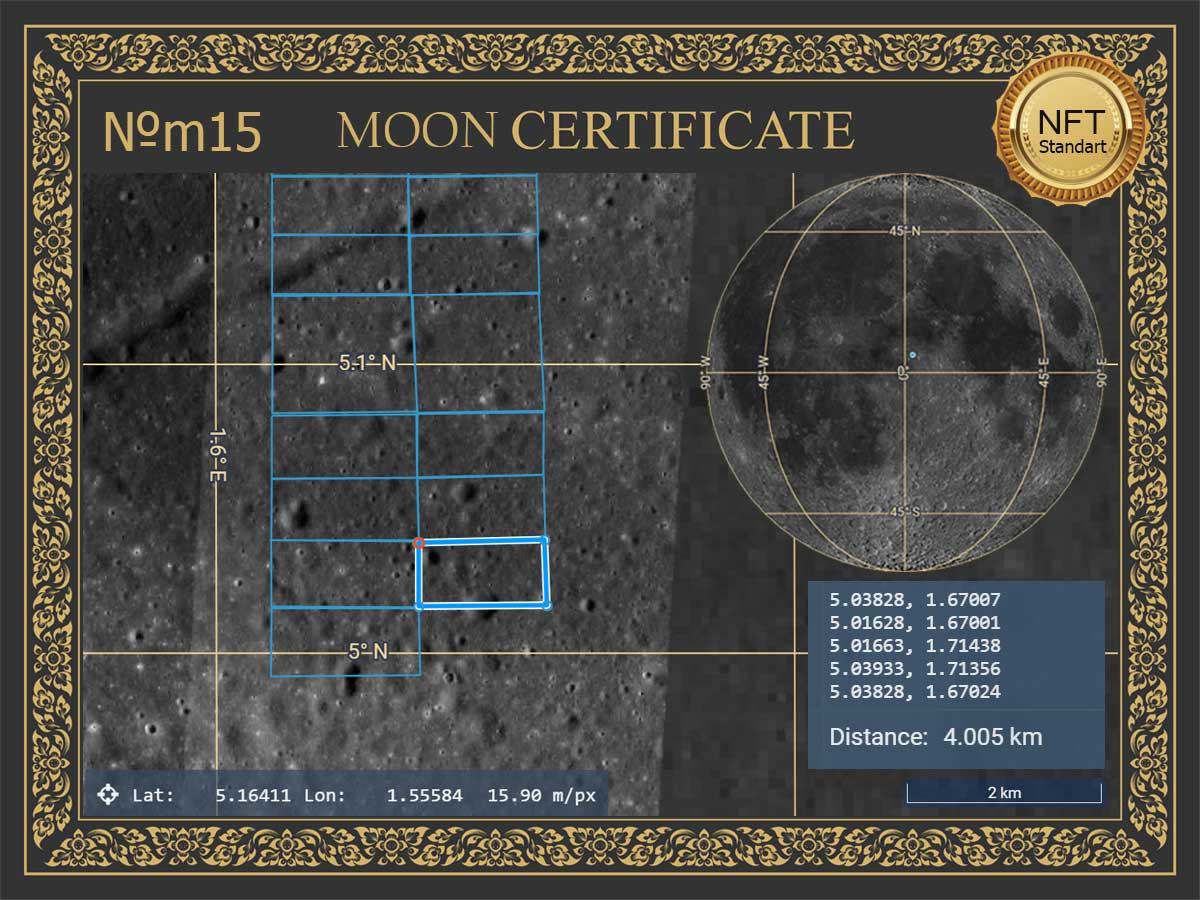 NFT Moon certificates - NFT MOON-Metaverse (buy a plot on the moon)